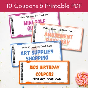 Kids Reward Coupons Homeschool Kawaii Gifts Under 20 Birthday Gift for ...
