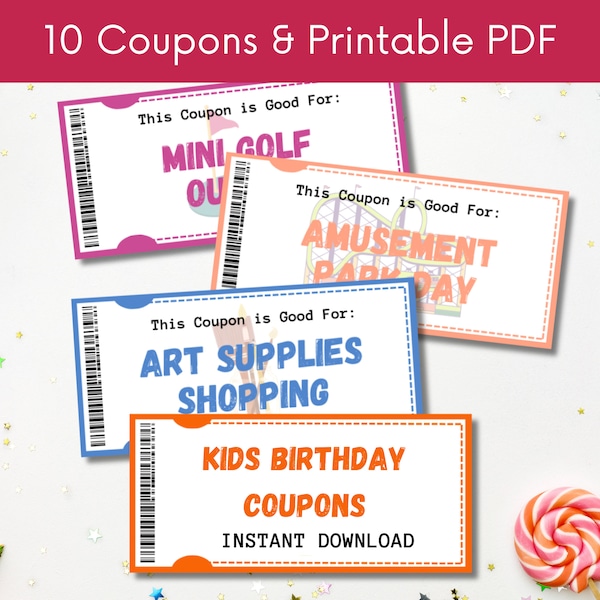 Kids Reward Coupons Homeschool Kawaii Gifts Under 20 Birthday Gift for ...