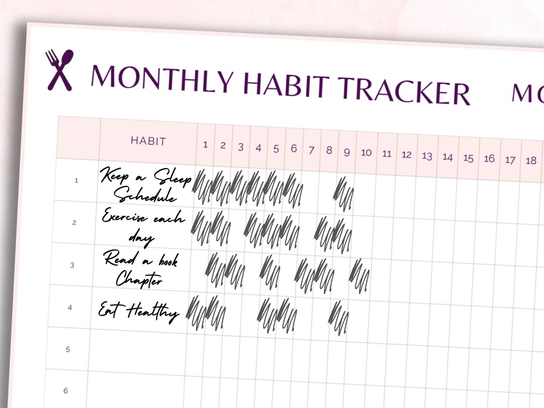 Printable Habit Tracker, Productivity Planner, Goal Setting, Organize ...