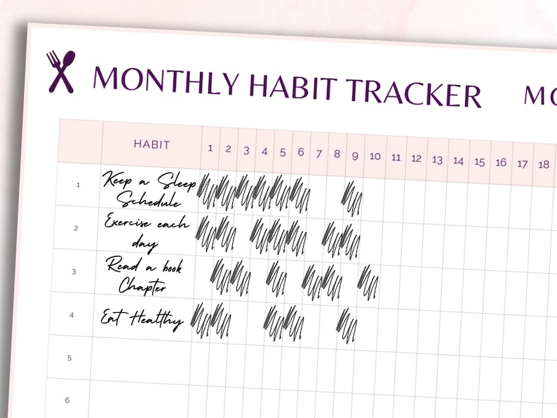Printable Habit Tracker, Productivity Planner, Goal Setting, Organize ...