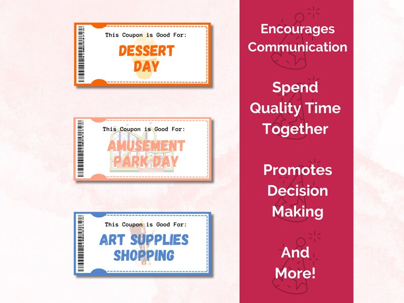 Kids Birthday Coupon Book, Printable Birthday Coupons for Kids, Happy ...