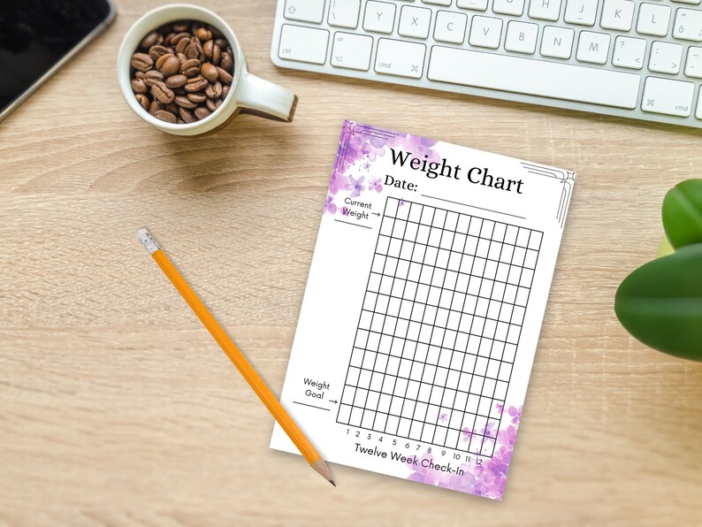 Weight Loss Tracker Printable Fitness Planner Digital Download Lose ...