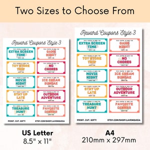 Kids Reward Coupons Homeschool Kawaii Gifts Under 20 Birthday Gift for ...