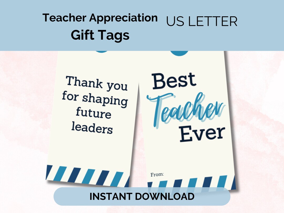 Teacher Appreciation Week Printable Gift Tag Bundle | Friends Teacher ...