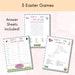 Easter Games Bundle Printable Coloring Pages Easter Activity Printable ...