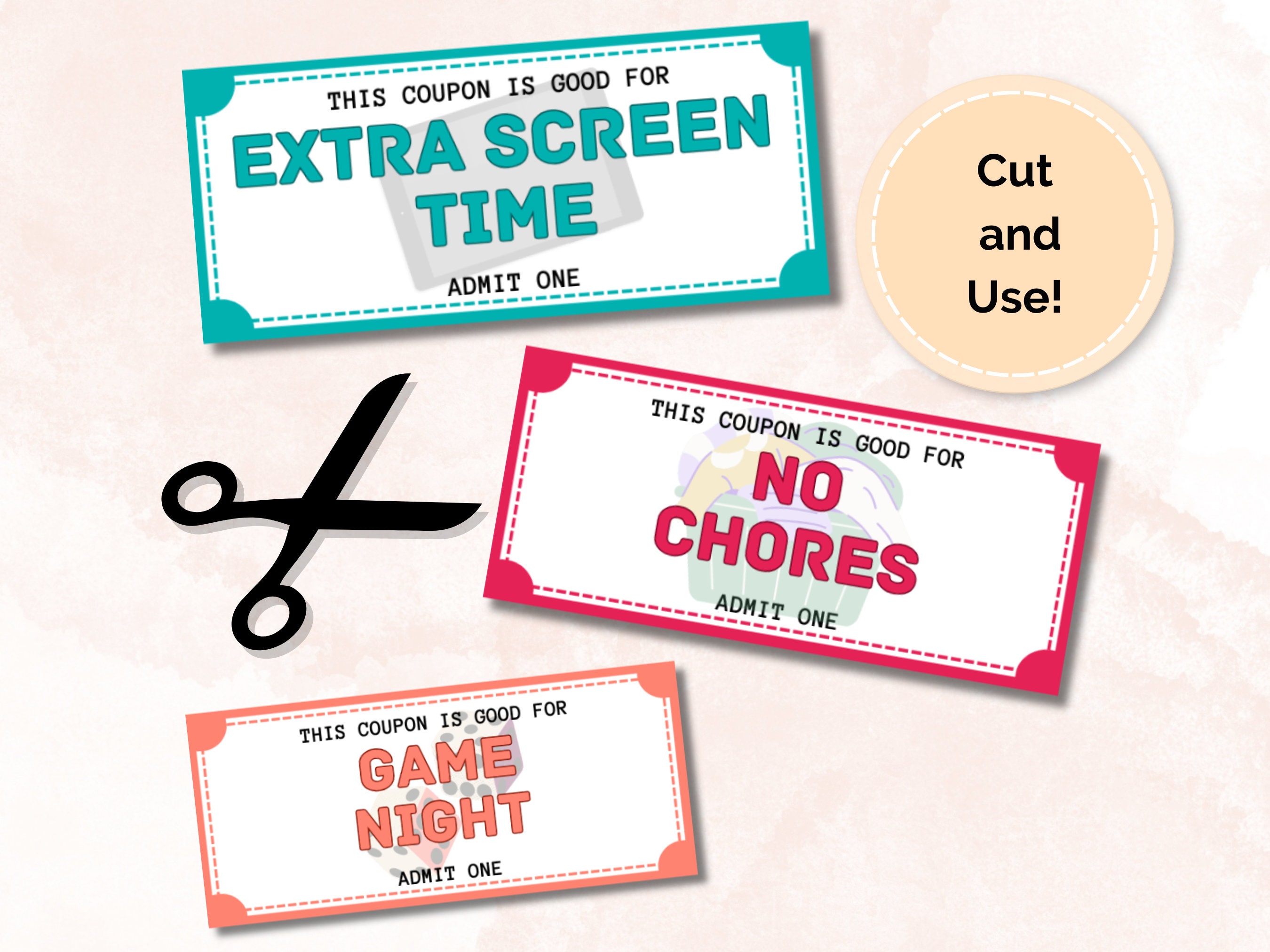 Kids Reward Coupons Homeschool Kawaii Gifts Under 20 Birthday Gift for ...