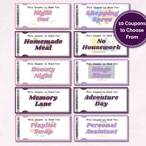 Sister Gifts Birthday Coupon Book Digital Download Best Friend Gift ...