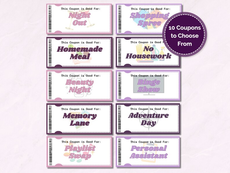 Sister Gifts Birthday Coupon Book Digital Download Best Friend Gift ...