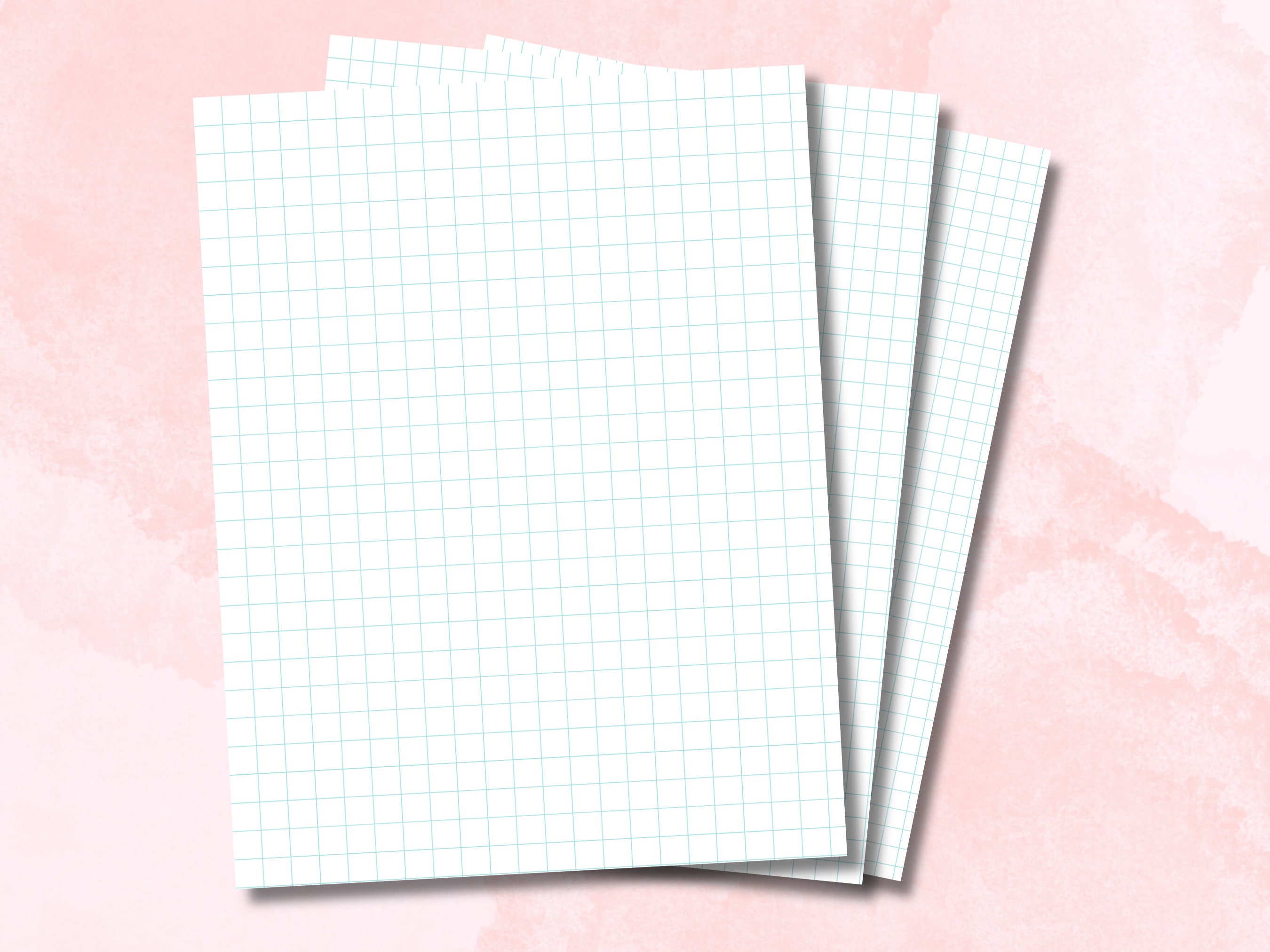 Graph Paper Template Bundle, Printable Notebook, US Letter Size ...