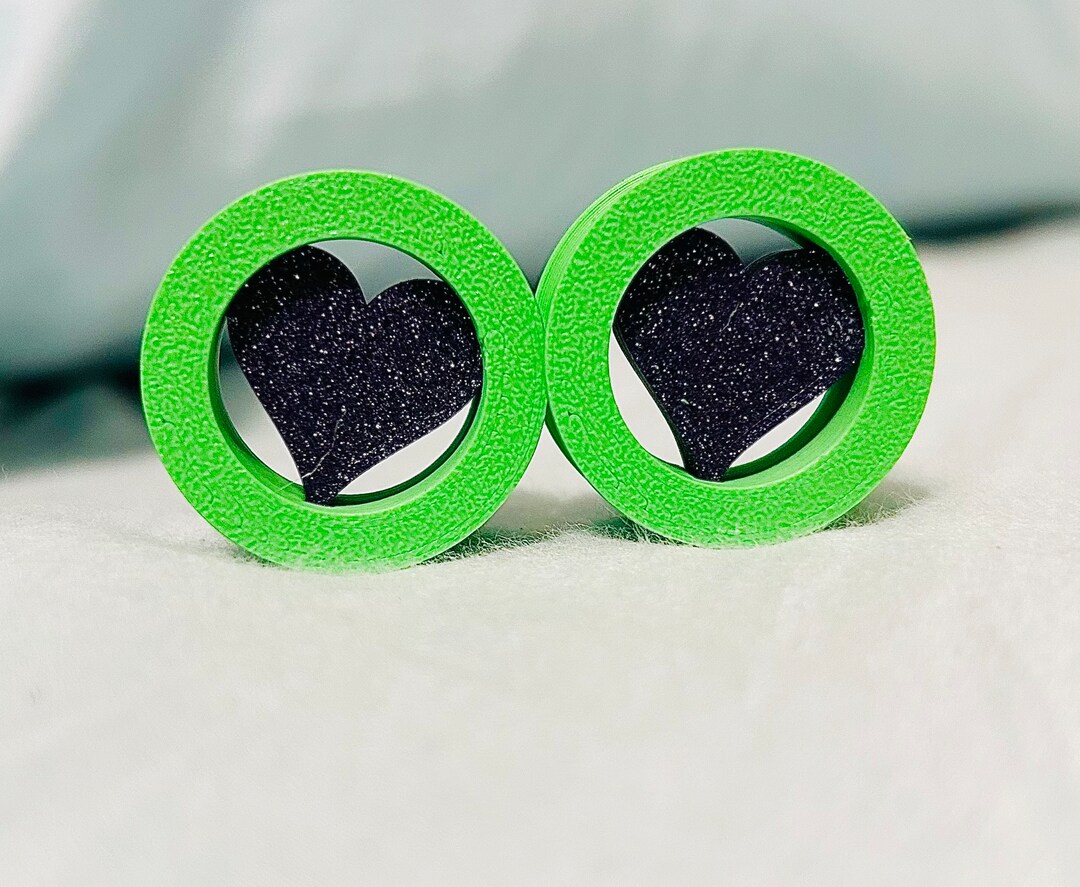 Tunnel Gauges With Heart Insert - Etsy
