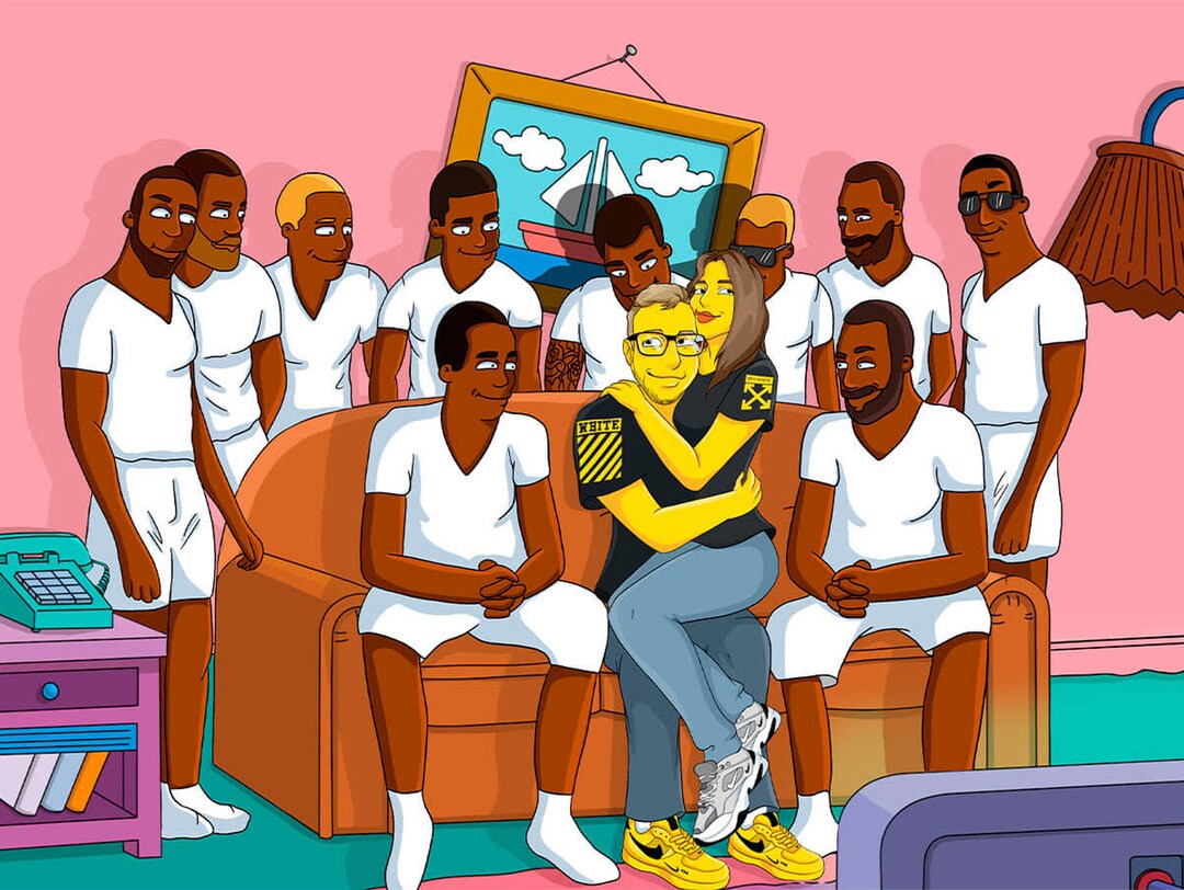 Custom Simpson Family Portrait, Custom Simpson Couple Portrait,custom ...