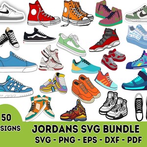 50 Sneaker Svg Bundle, Sneakers Svg, Running Shoes, Sneaker Clipart ...