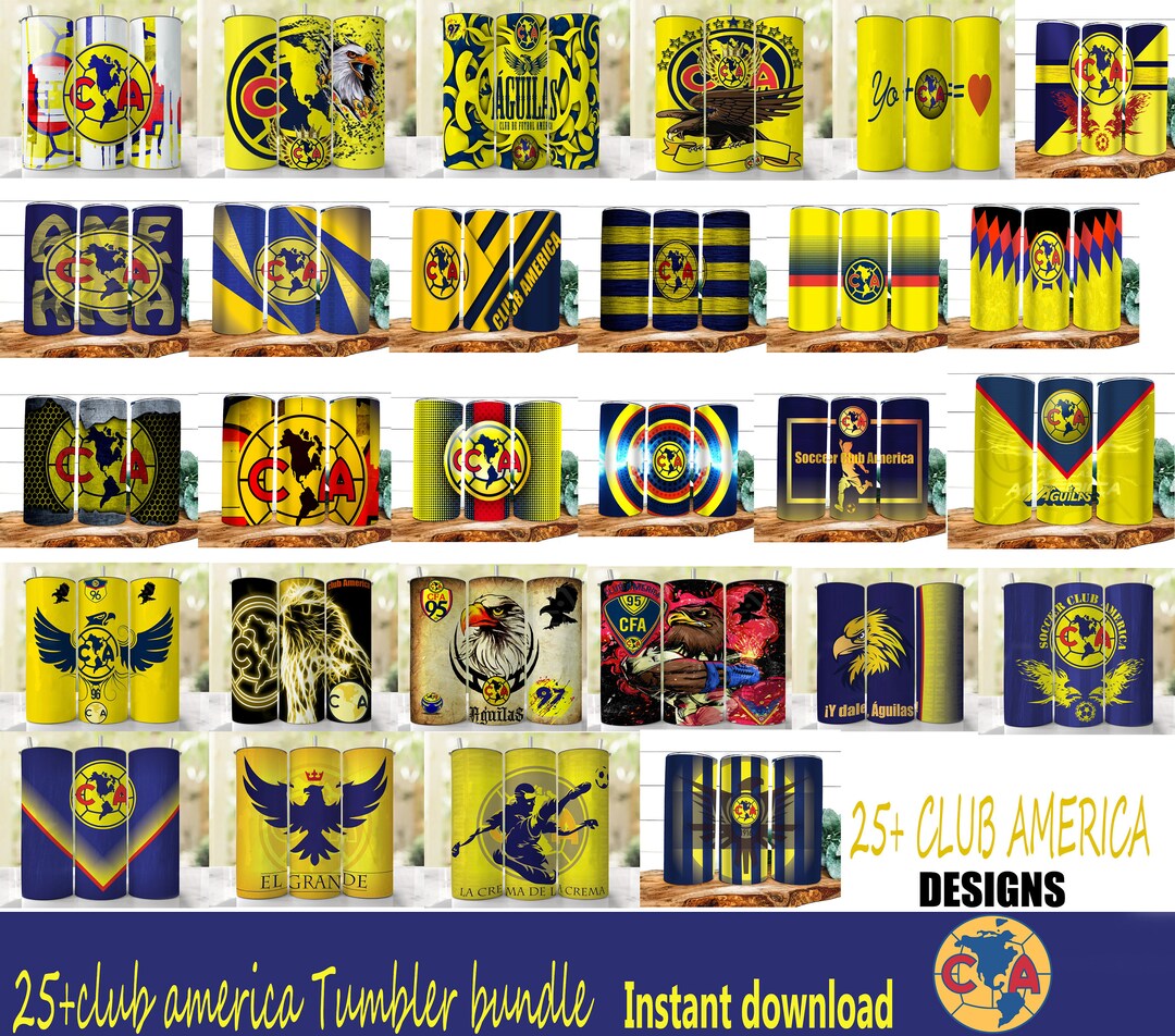 América Soccer Inspired Tumblers. Club America Template Sublimation ...