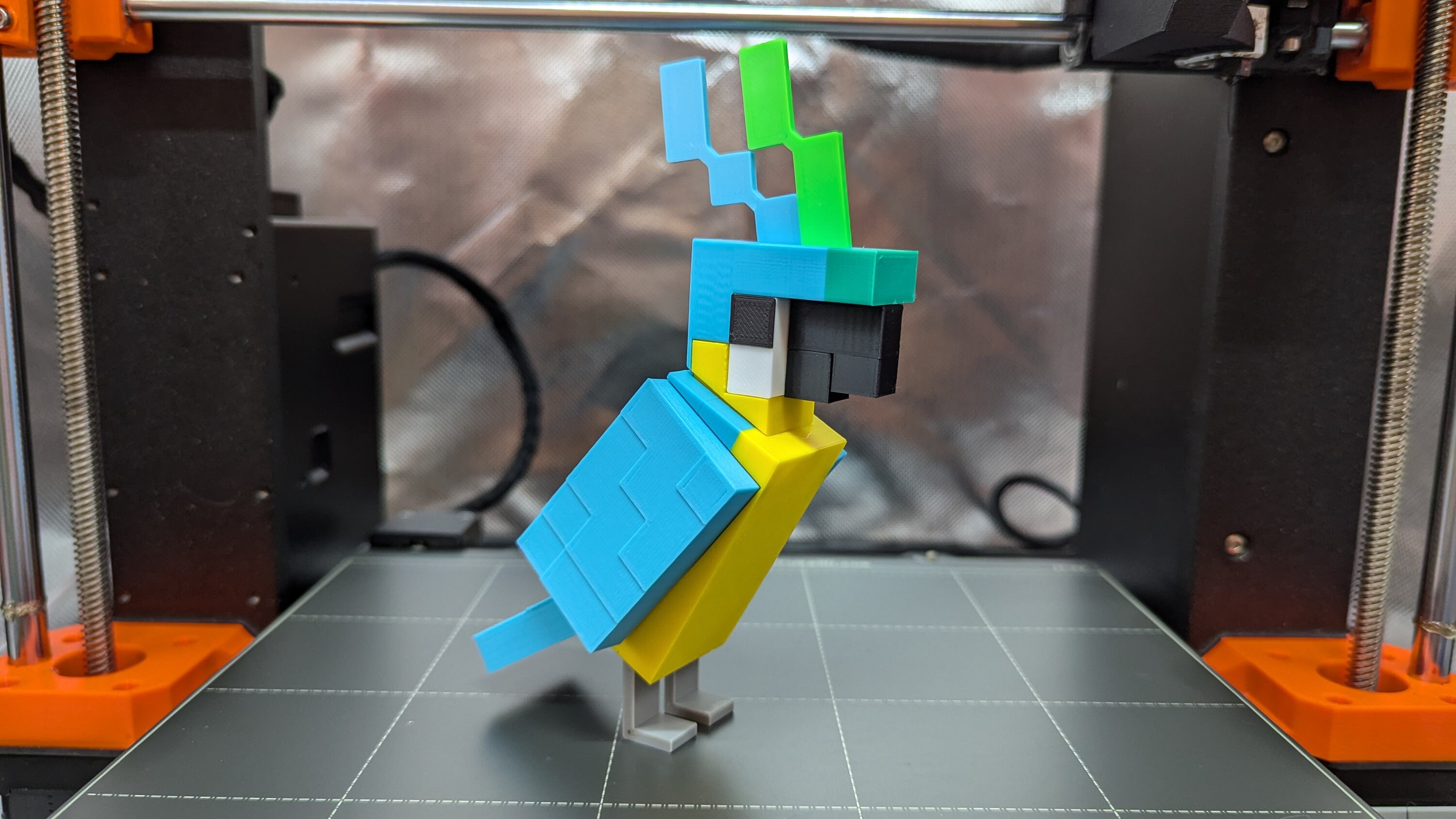 Cyan Parrot Inspired by Minecraft - by Vitalprinting - Etsy