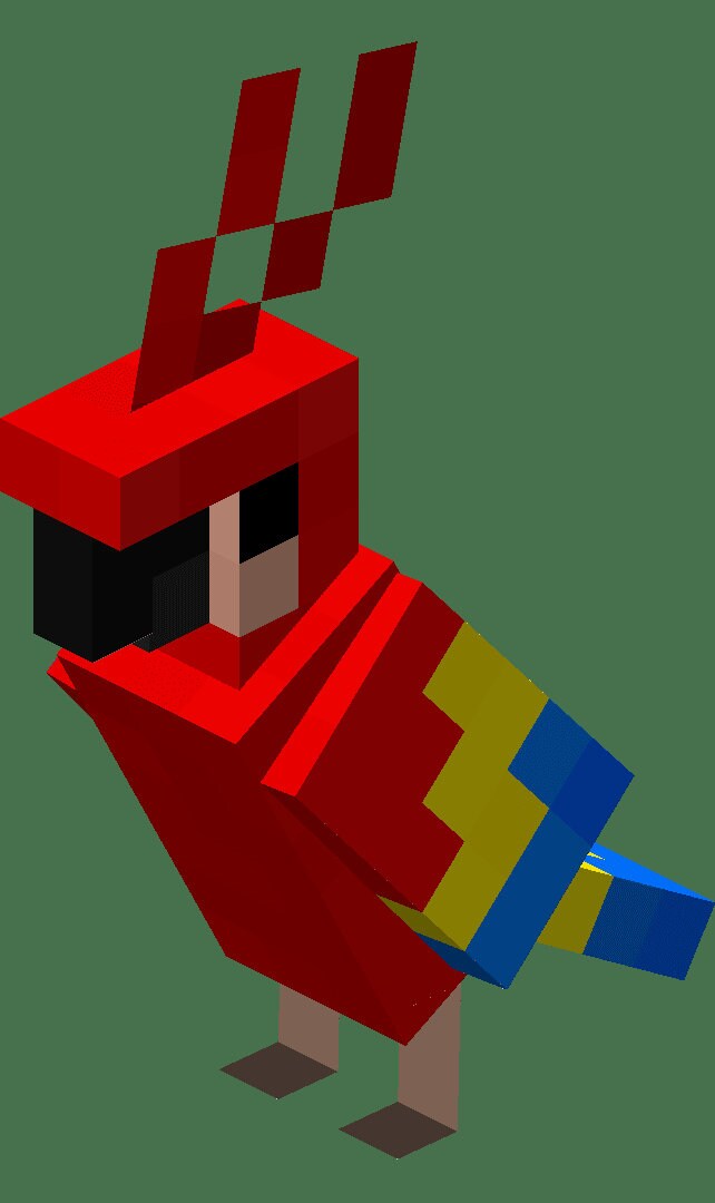 Red Parrot Inspired by Minecraft - Etsy