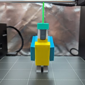 Cyan Parrot Inspired by Minecraft - Etsy