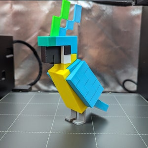 Cyan Parrot Inspired by Minecraft - by Vitalprinting - Etsy