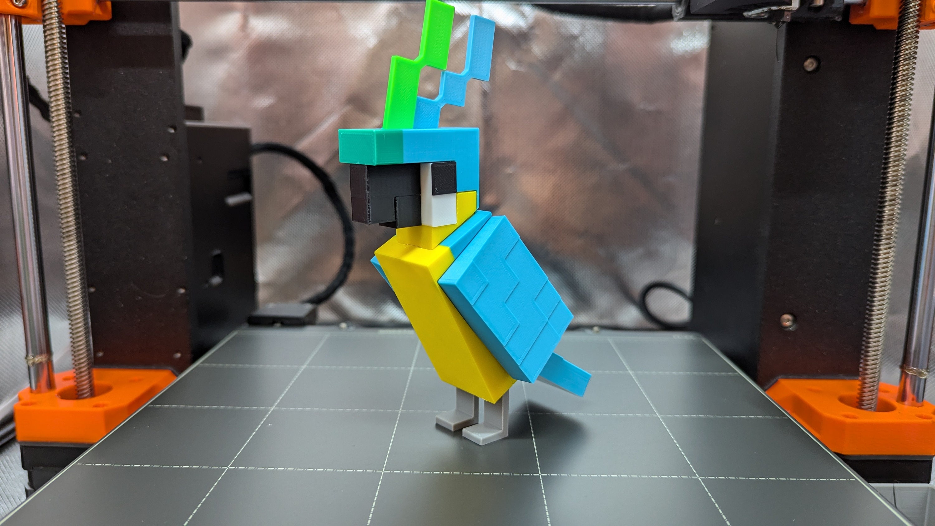 Cyan Parrot Inspired by Minecraft - by Vitalprinting - Etsy