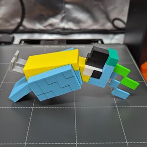 Cyan Parrot Inspired by Minecraft - Etsy
