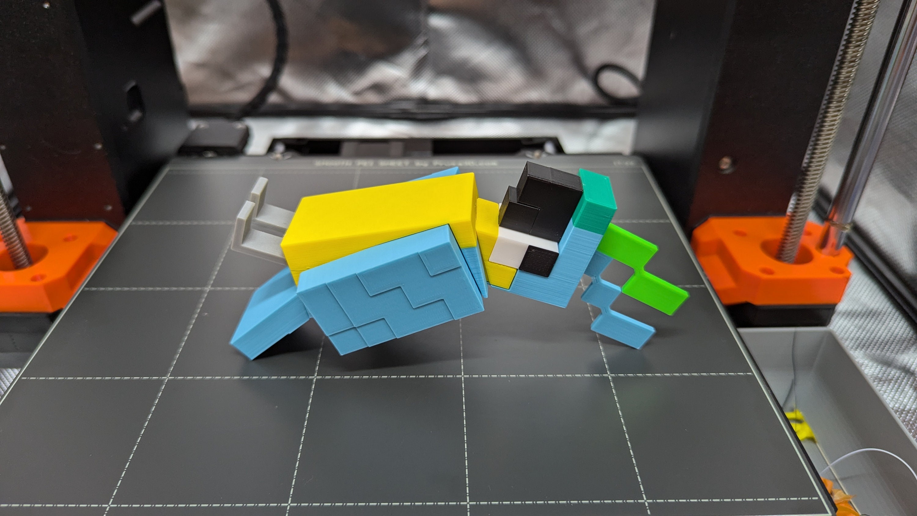 Cyan Parrot Inspired by Minecraft - by Vitalprinting - Etsy