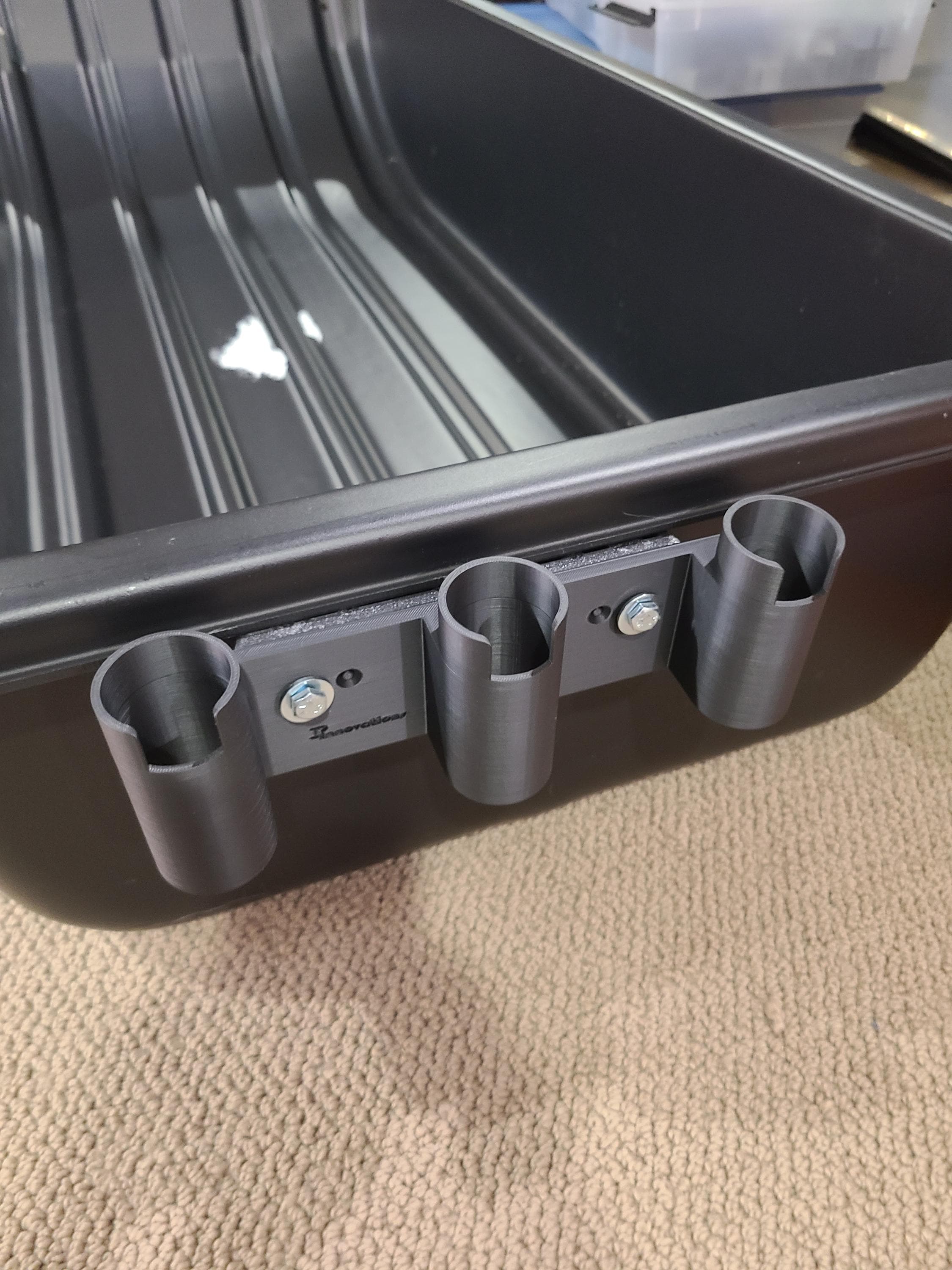 Ice Fishing 3 Rod Holder: Sled/wall Mount With Tool Tray - Etsy