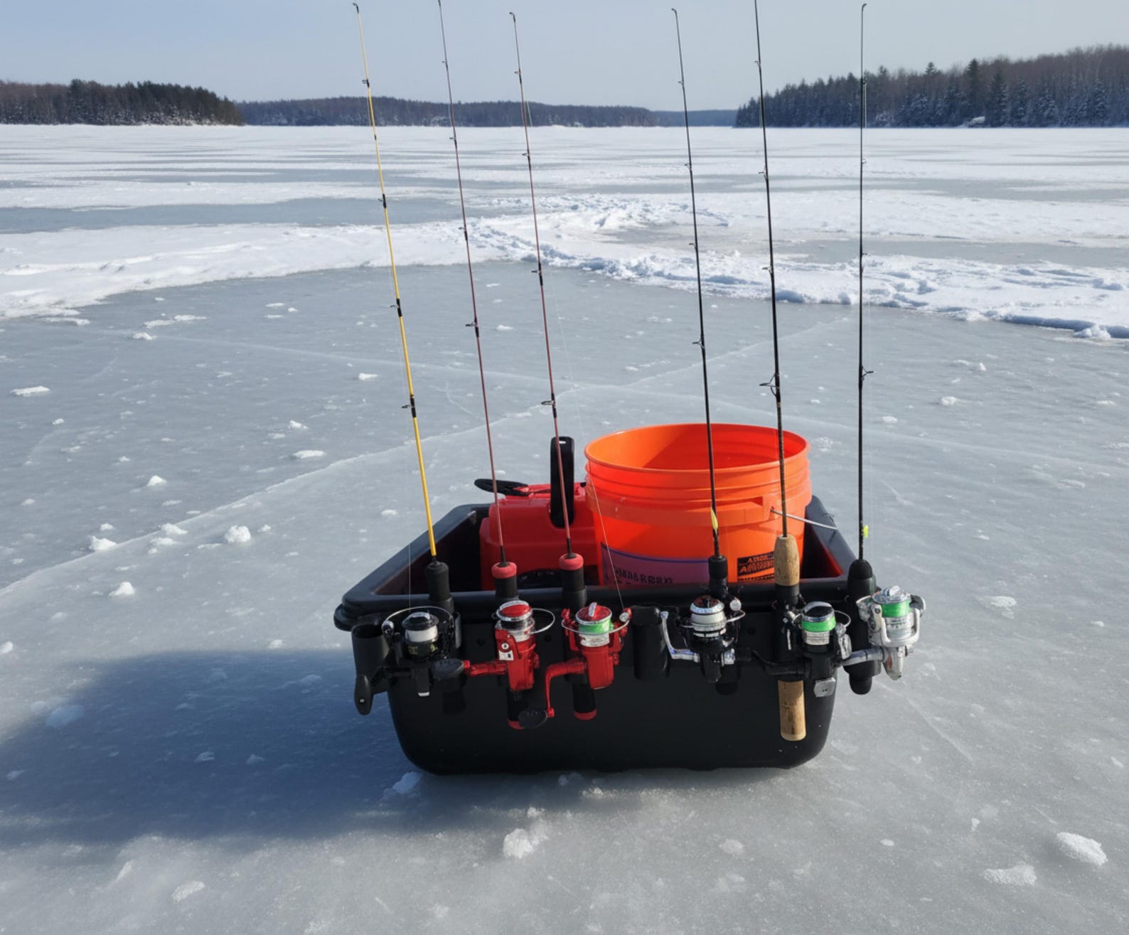 Ice Fishing Rod Holder: 8-rod Sled/wall Flush Mount Only - Etsy