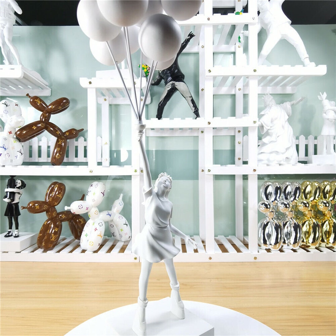 Banksy Girl With Balloon Resin Sculpture Modern Ornaments Creative ...