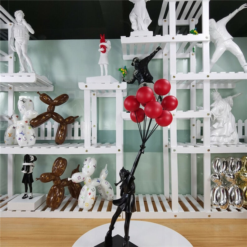 Banksy Girl With Balloon Resin Sculpture Modern Ornaments Creative ...