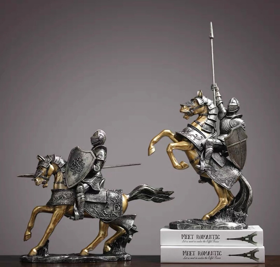 Medieval Knight Sculpture Statue - Etsy