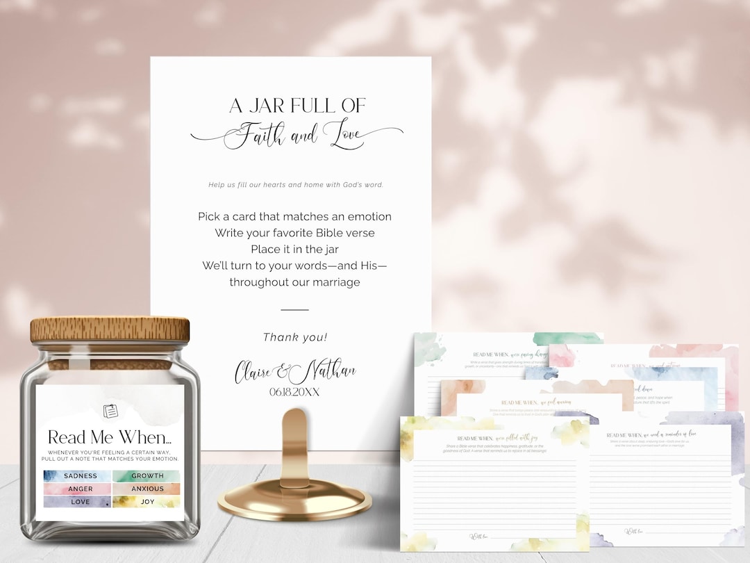 Read Me When Bible Verses Printable, DIY Color Coded Feelings Jar ...