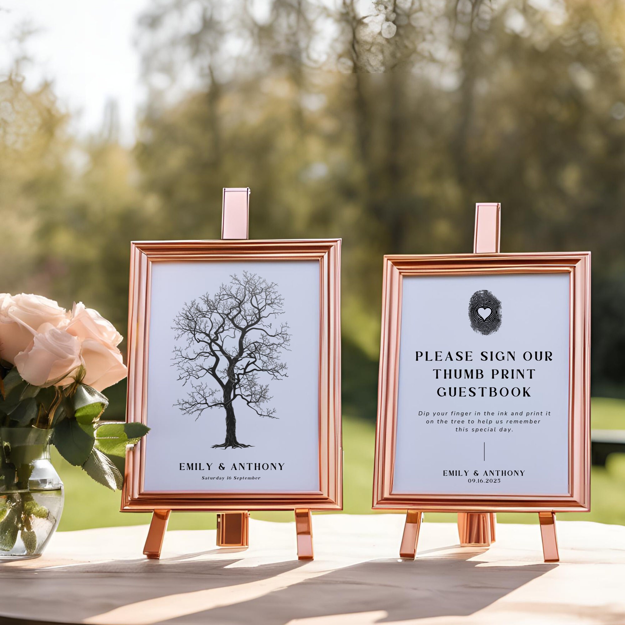 SIGN Our THUMB PRINT Guestbook Template, Wedding Signing Book ...