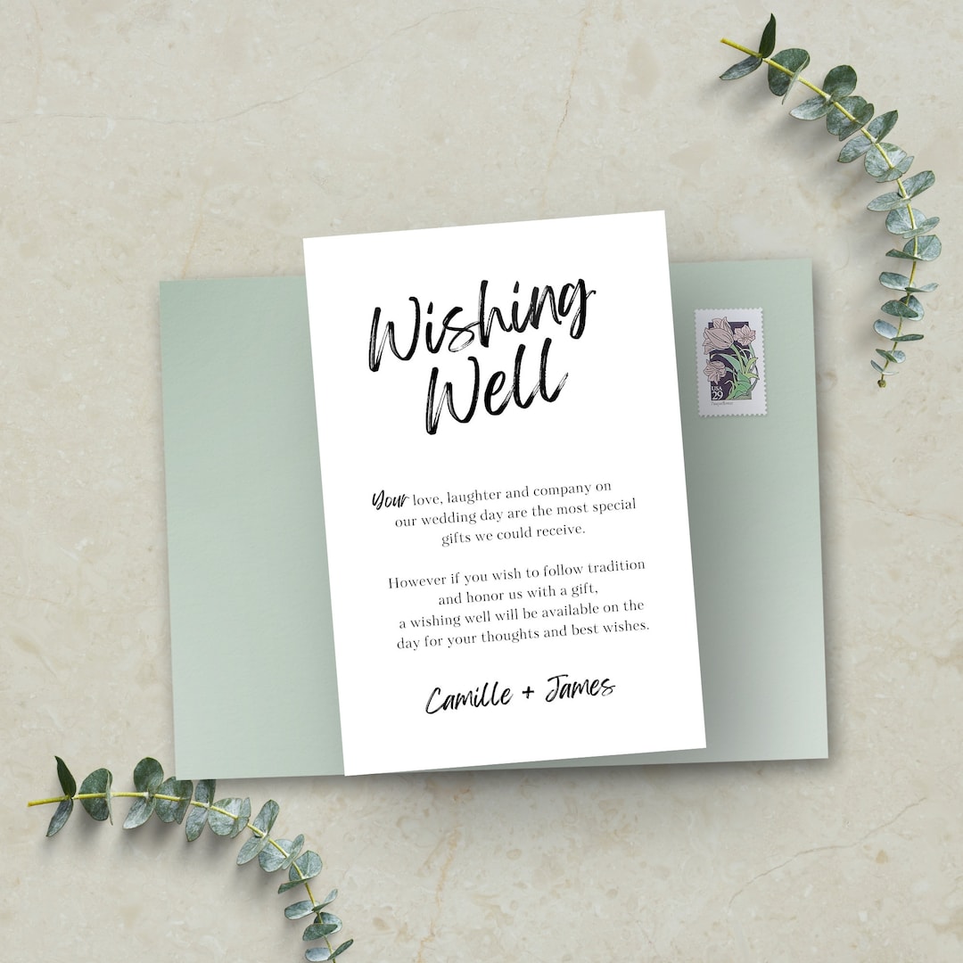 Minimalistic Wishing Well Invitation INSTANT DOWNLOAD, Printable ...