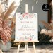 Watercolor Soft Pink Bouquet Bridal Shower Welcome Sign, Elegant ...