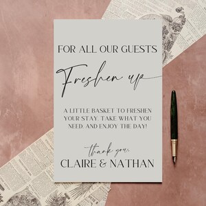 Minimalist Freshen up Editable Sign Template Canva | Modern Wedding ...