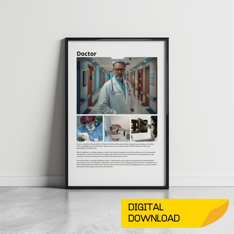 Doctor Print, Doctor Poster, Doctor Wall Art, Doctor Gift, Doctor ...