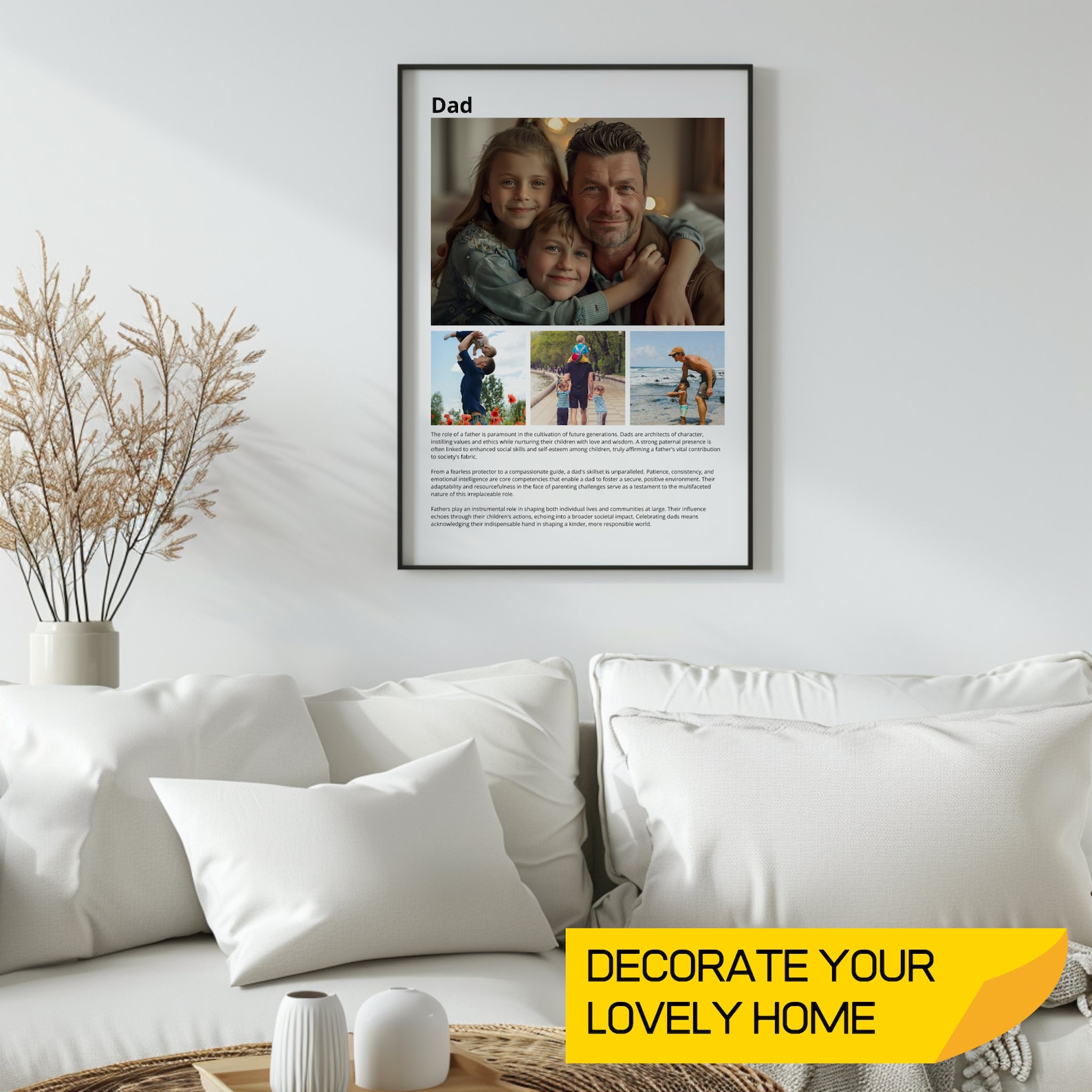 Dad Print, Dad Poster, Father Wall Art, Father Decor, Father Gift ...