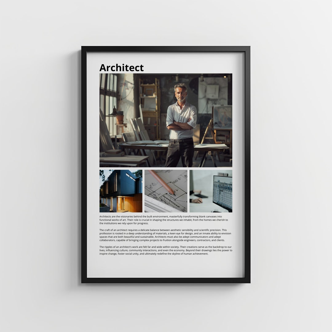 Architect Print, Architect Poster, Architect Wall Art, Architect Gift ...