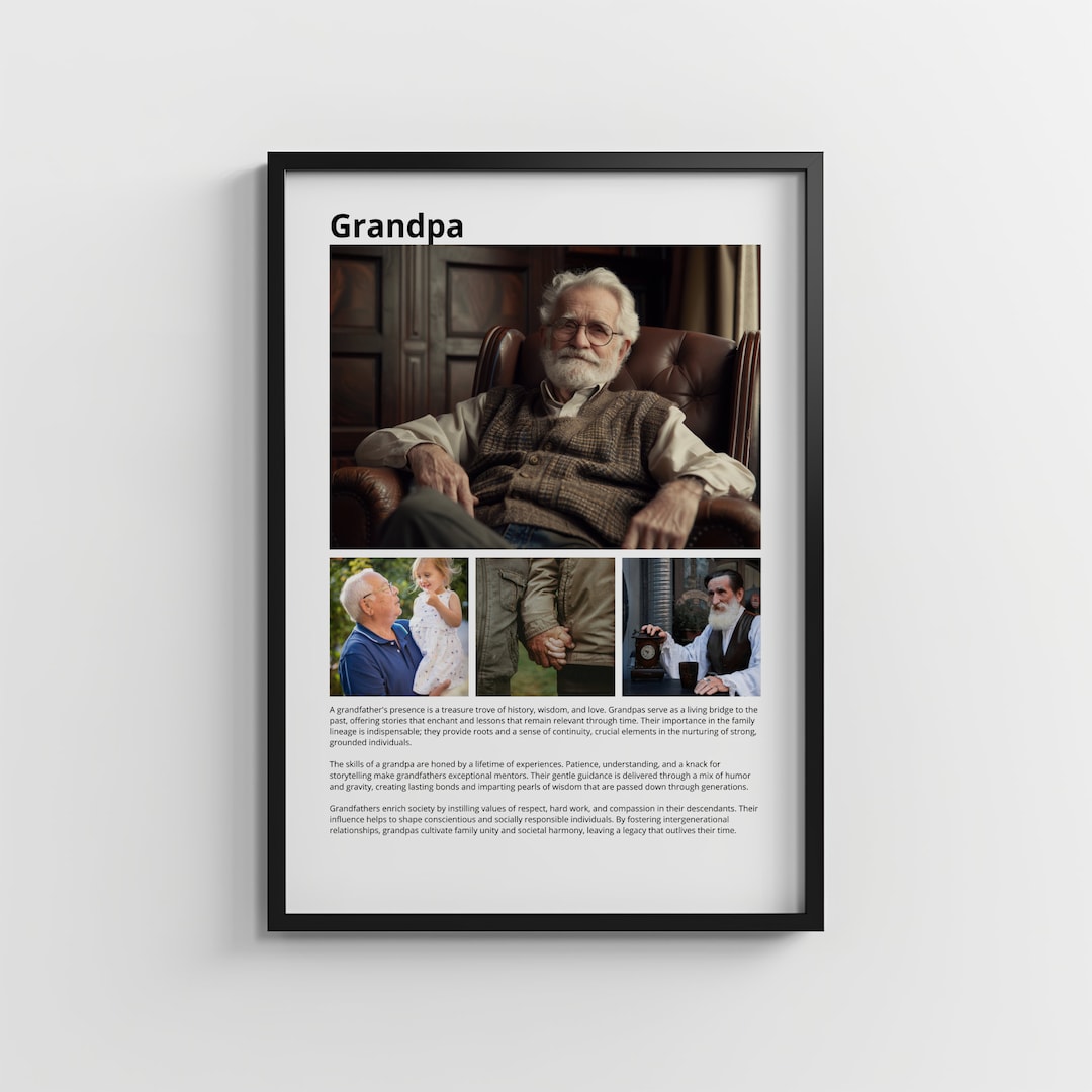 Grandpa Print, Grandpa Poster, Grandfather Wall Art, Grandfather Decor ...