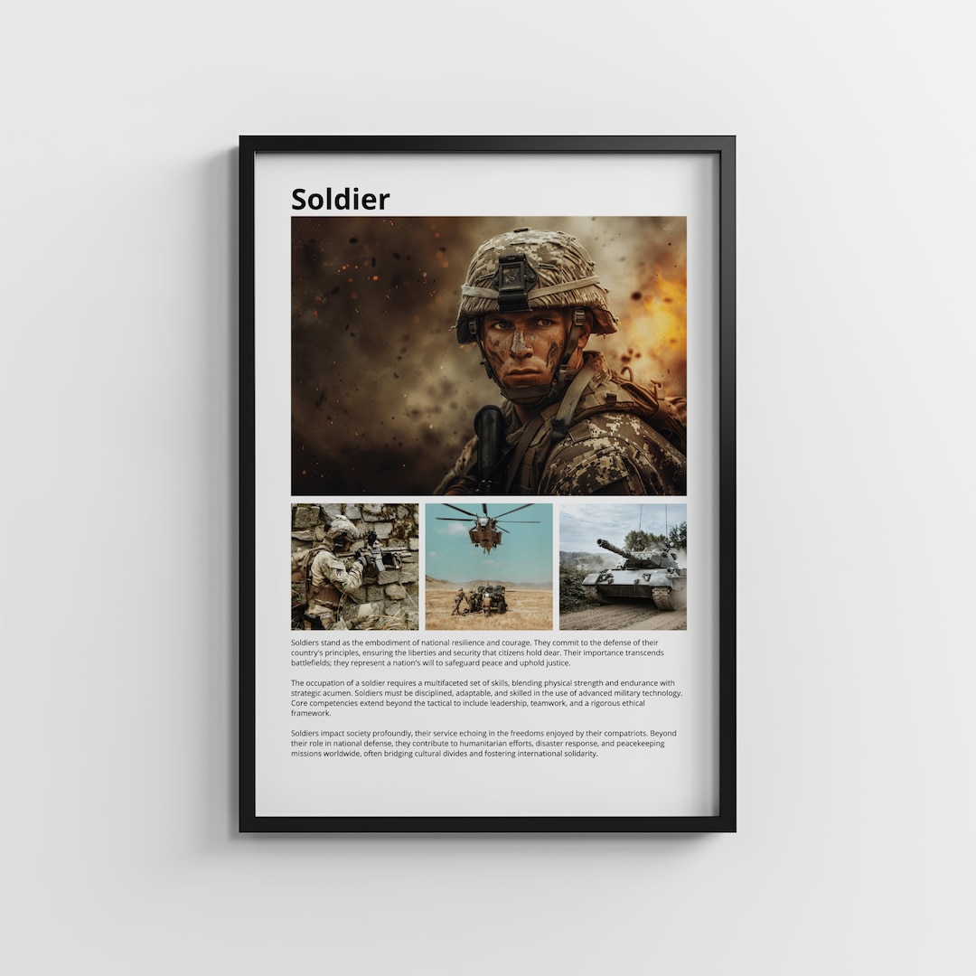 Soldier Print, Soldier Poster, Soldier Wall Art, Soldier Gift, Soldier ...