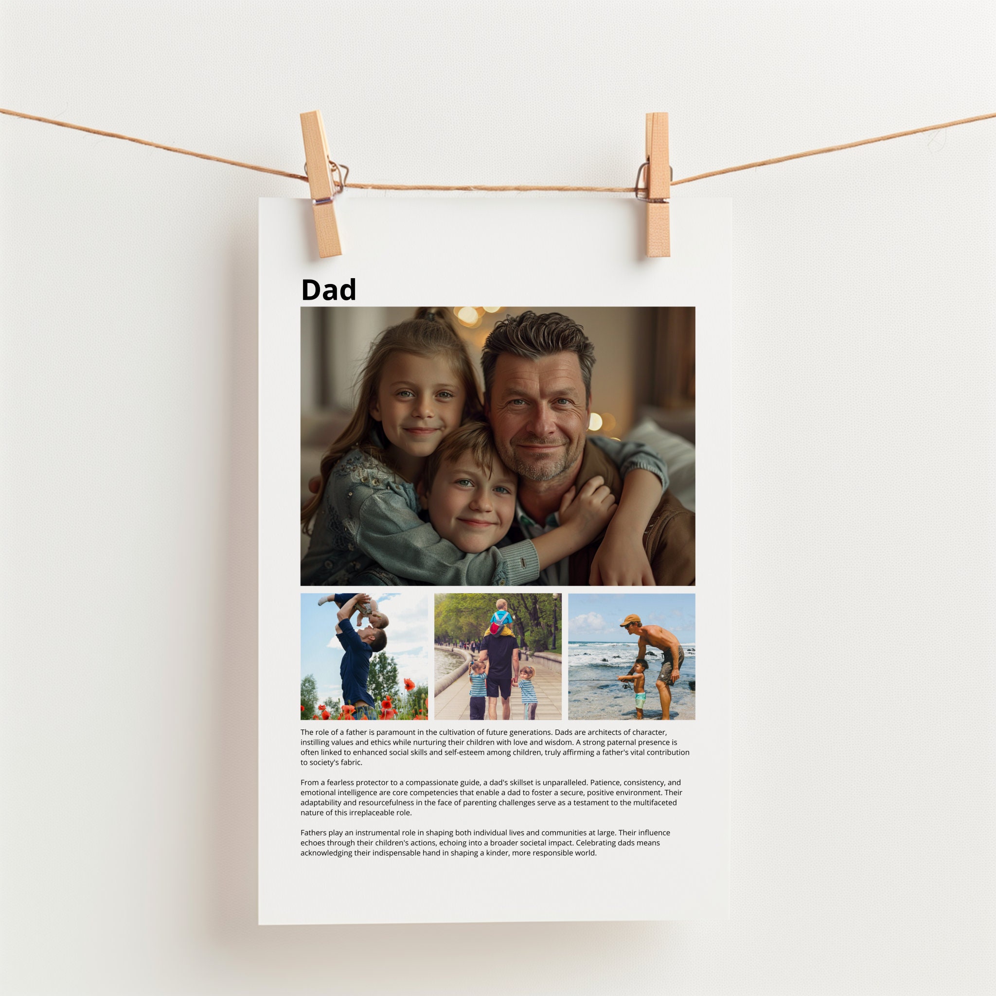 Dad Print, Dad Poster, Father Wall Art, Father Decor, Father Gift ...