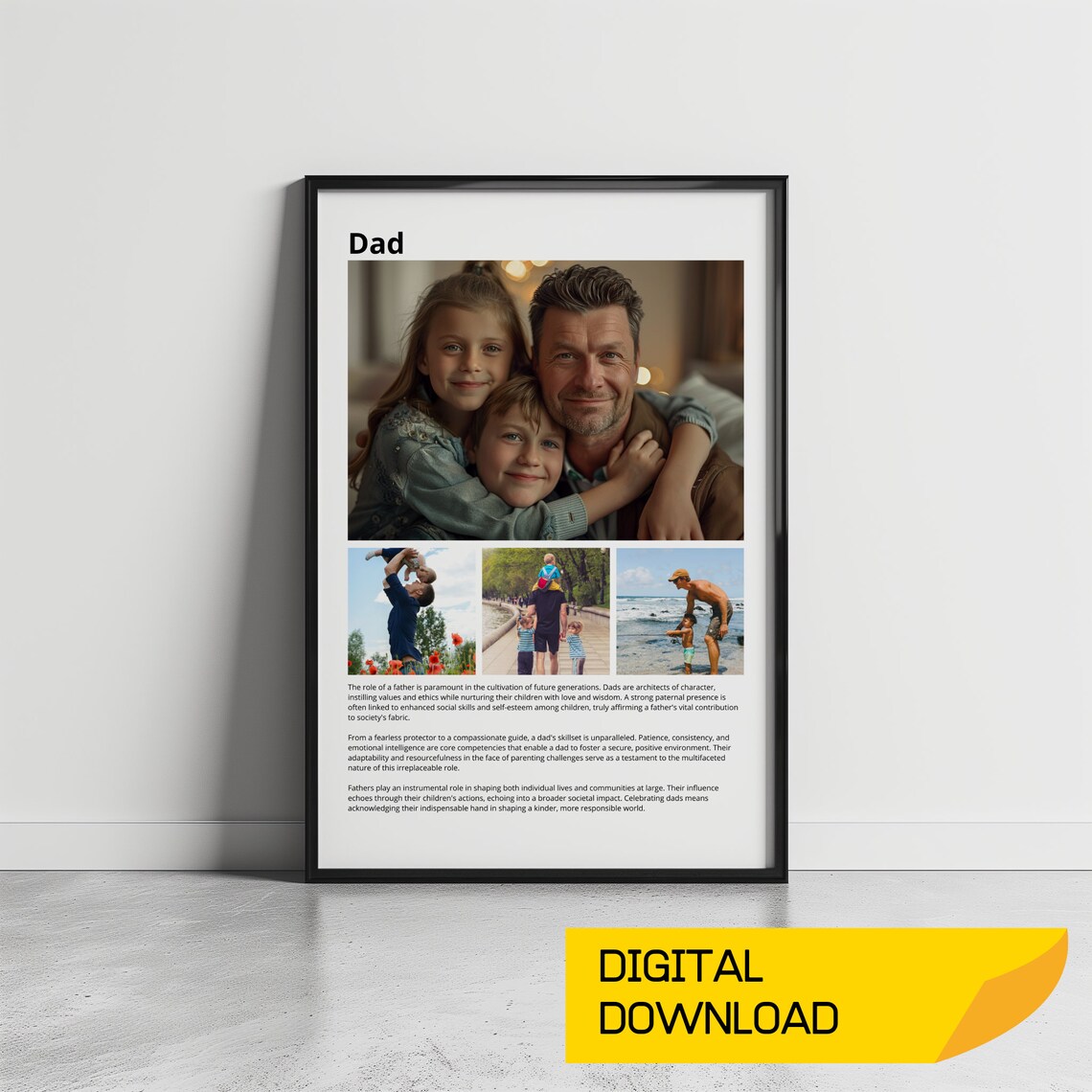 Dad Print, Dad Poster, Father Wall Art, Father Decor, Father Gift ...