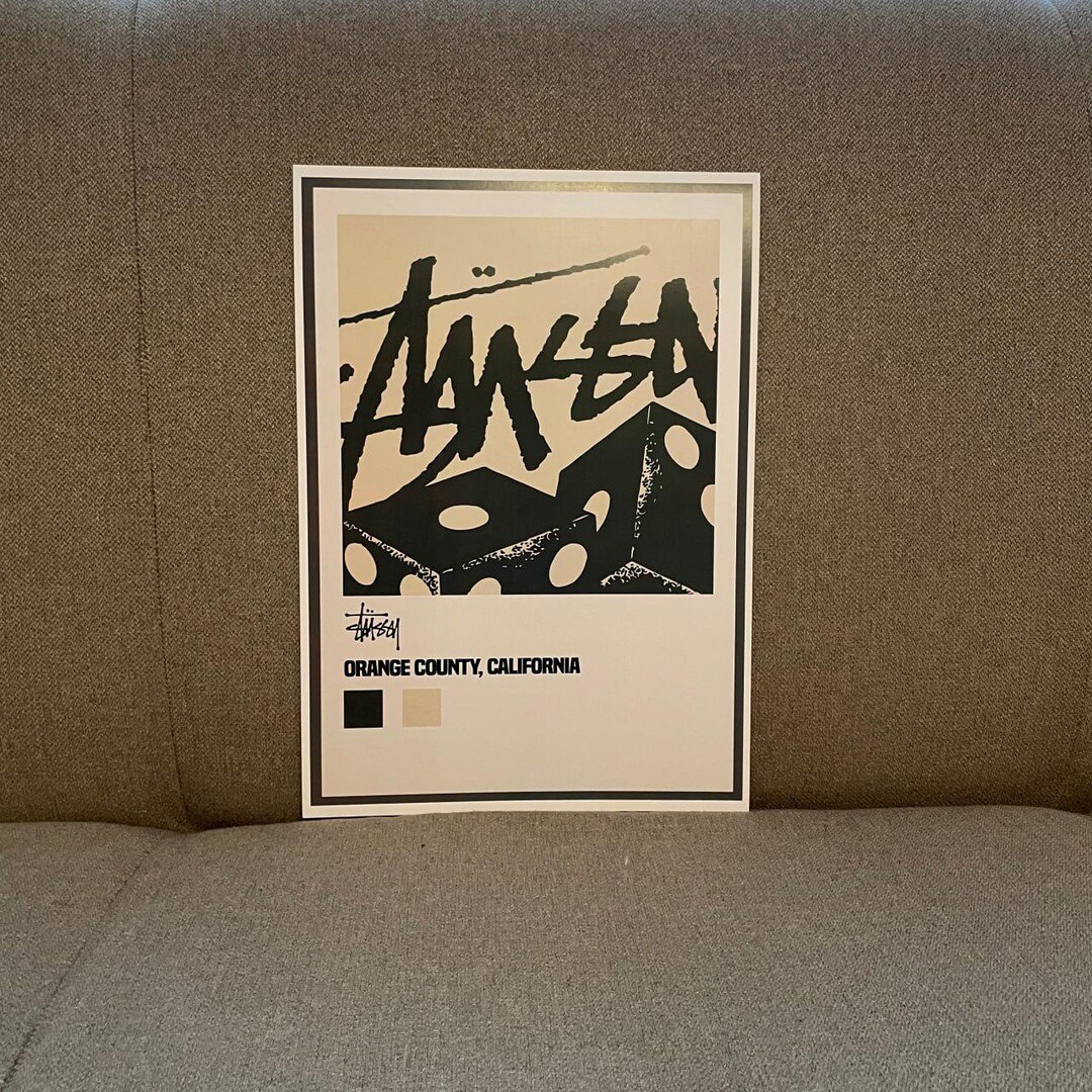 Stüssy Digital Poster | Streetwear Wall Art | Urban Skate Aesthetic ...