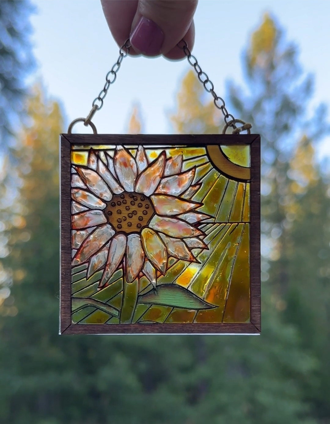Miniature Stained Glass Look Acrylic Suncatcher Window - Etsy