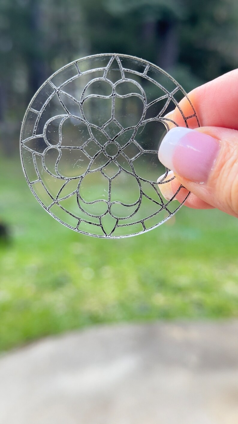 Miniature Stained Glass Look Acrylic Obscure Suncatcher Window - Etsy