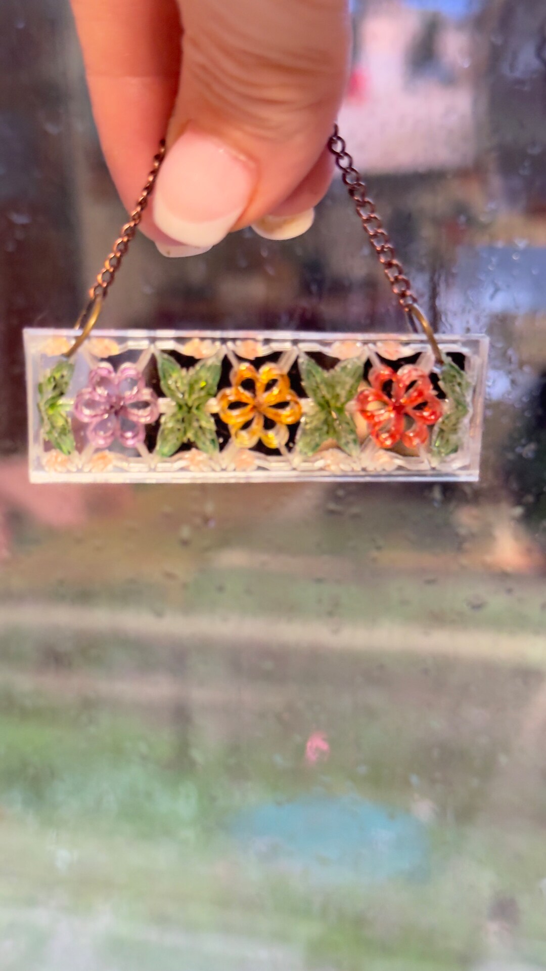 Miniature Stained Glass Look Acrylic Window Mirror - Etsy