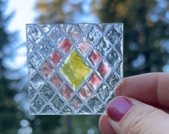 Miniature Stained Glass Look Acrylic Suncatcher Window - Etsy