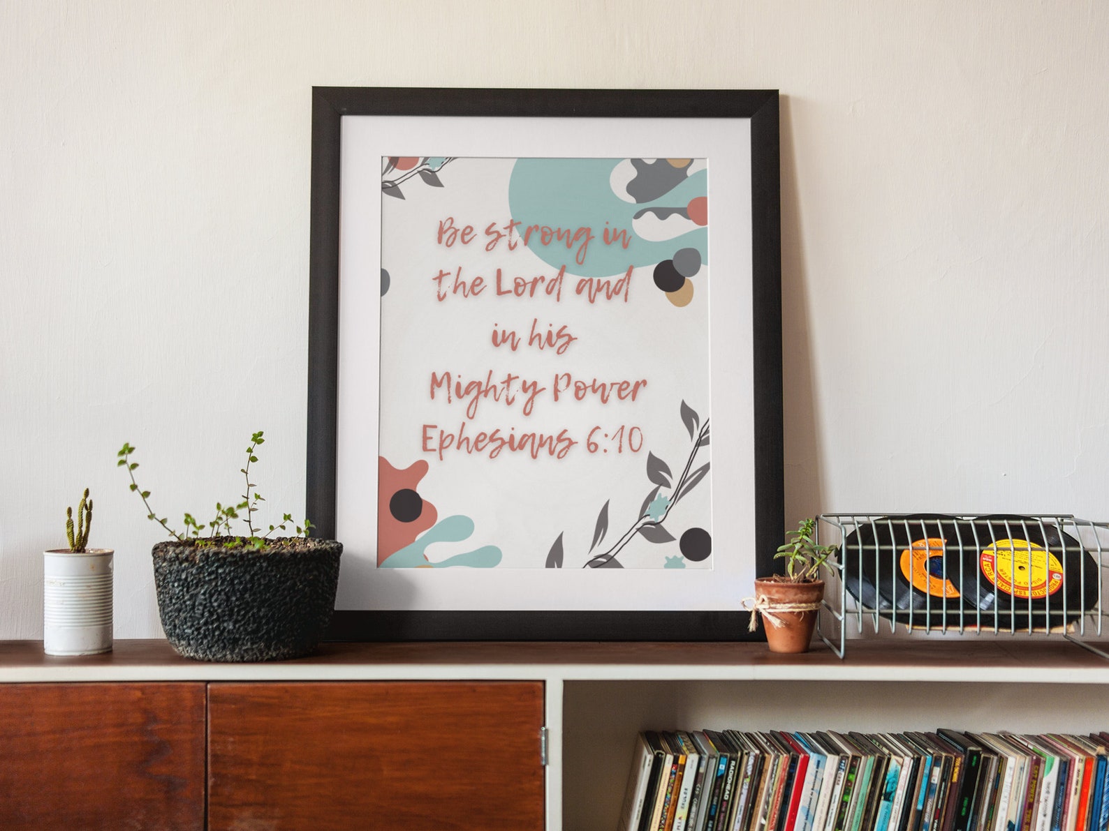 Bible Verse Wall Art, Scripture Gallery Art, Boho Retro Color Palette ...