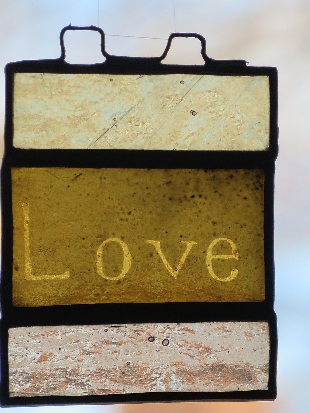 Love Stained Glass Suncatcher - Etsy