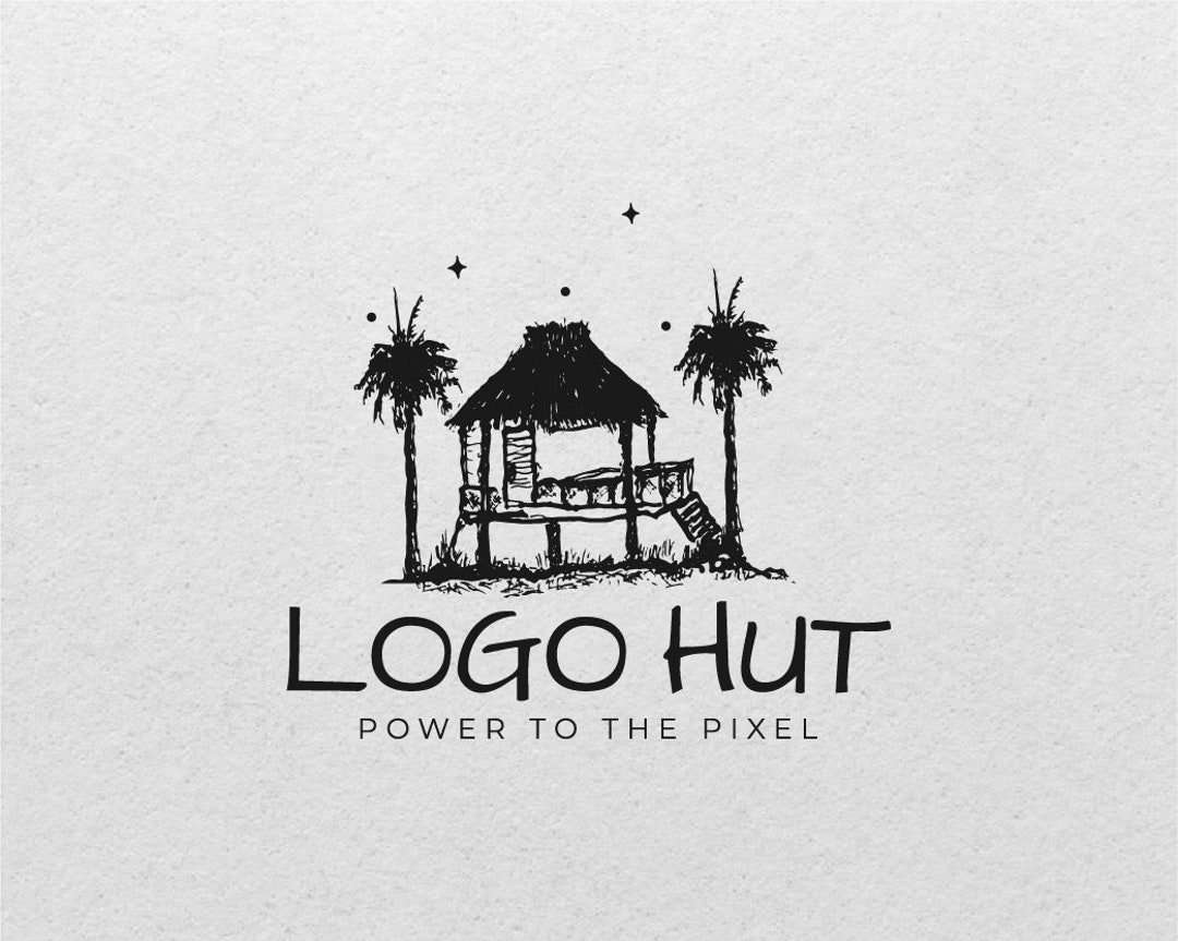 Premade Hut Logo, Hut Hand Drawn Logo, Logo Design, Custom Logo - Etsy