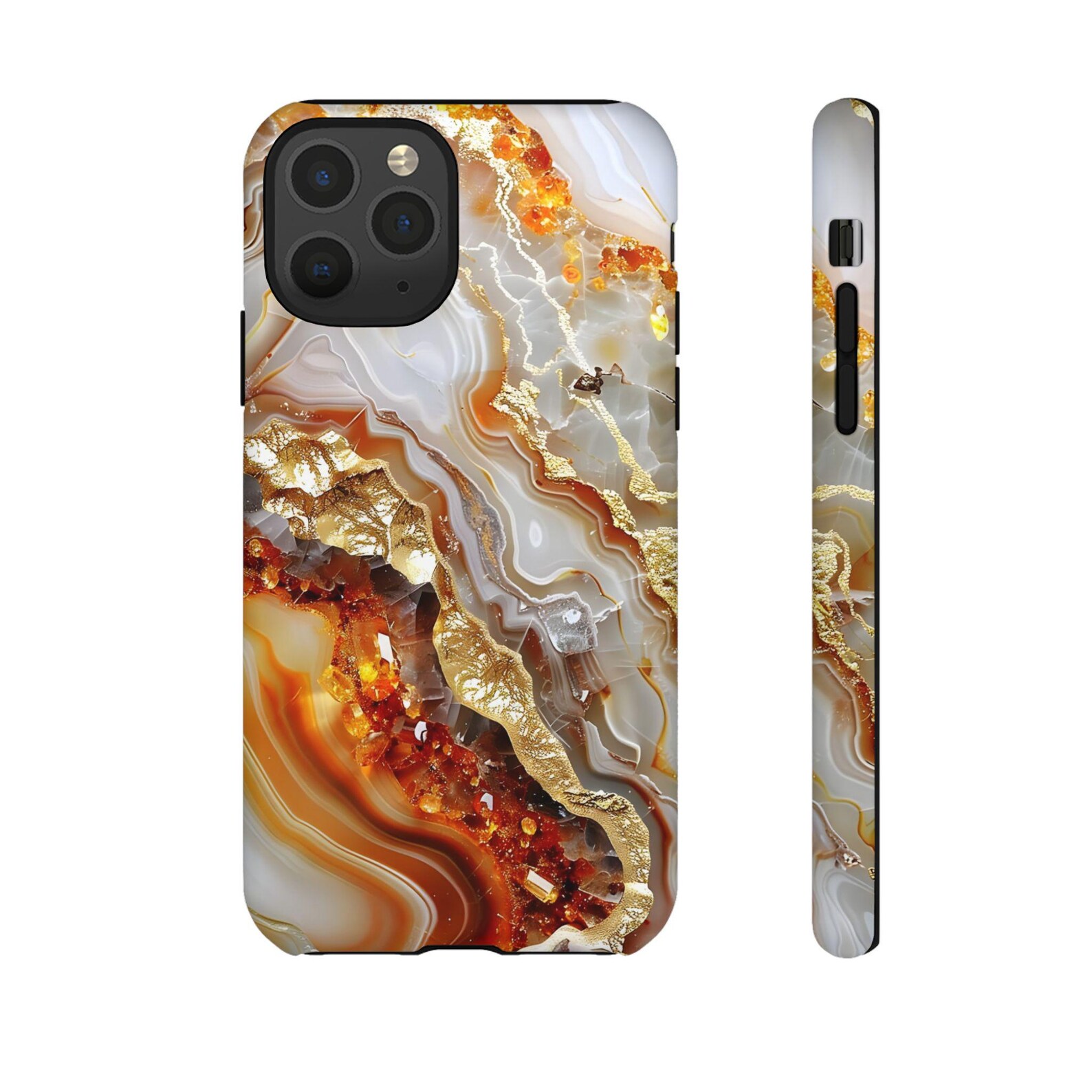 Amber Precious Stone Opal and Gold Phone Case Tough Phone Casing iPhone ...